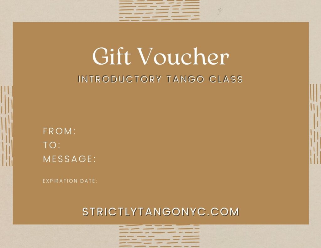Tango Gift Certificates - Strictly Tango
